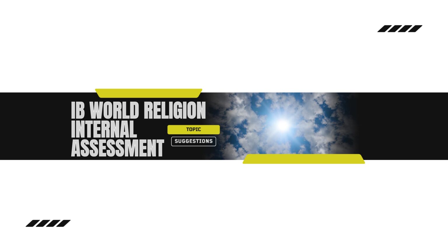 IB World Religions IA Topics | Topic Suggestions